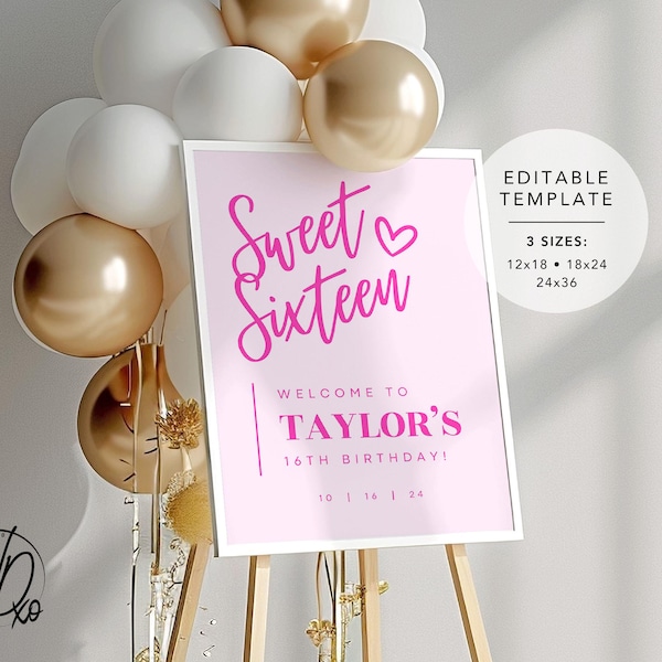 Sweet 16 Sign - Etsy