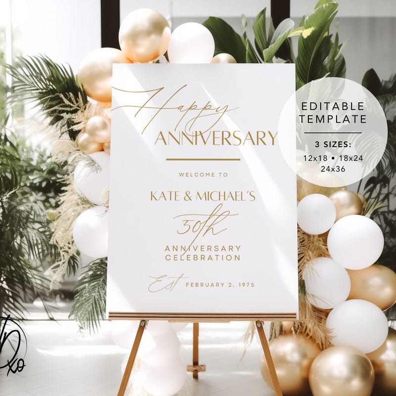 Anniversary Sign - Etsy