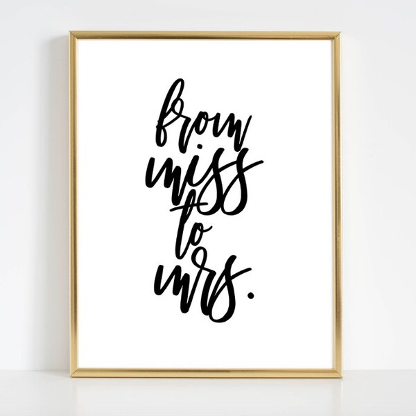 From Miss to Mrs - Etsy