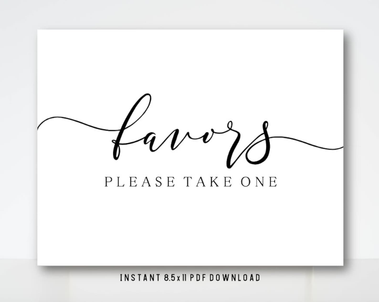 Favors Please Take One - PRINTABLE SIGN - Instant Download! for Wedding ...