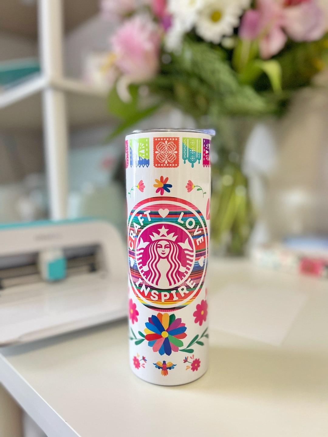 Colorful Mexican Style Tumbler - Perfect Gift for Girlfriend, Wife, or ...