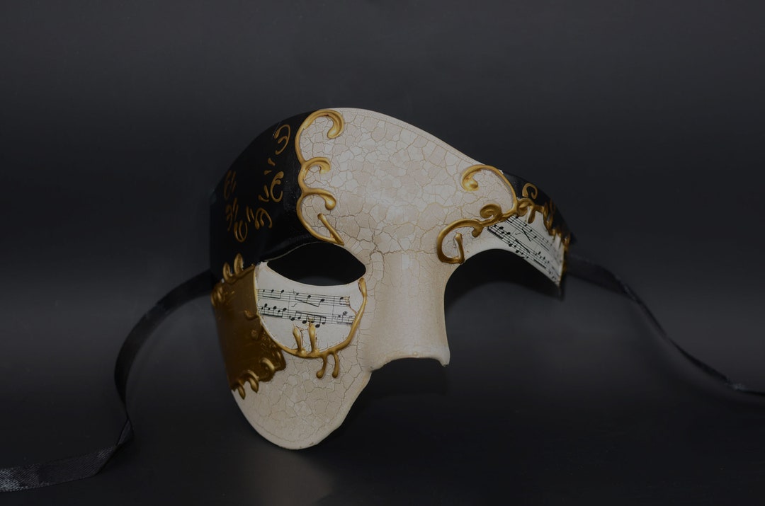 Phantom of the Opera Inspired Half Face Masquerade Mask With Music ...