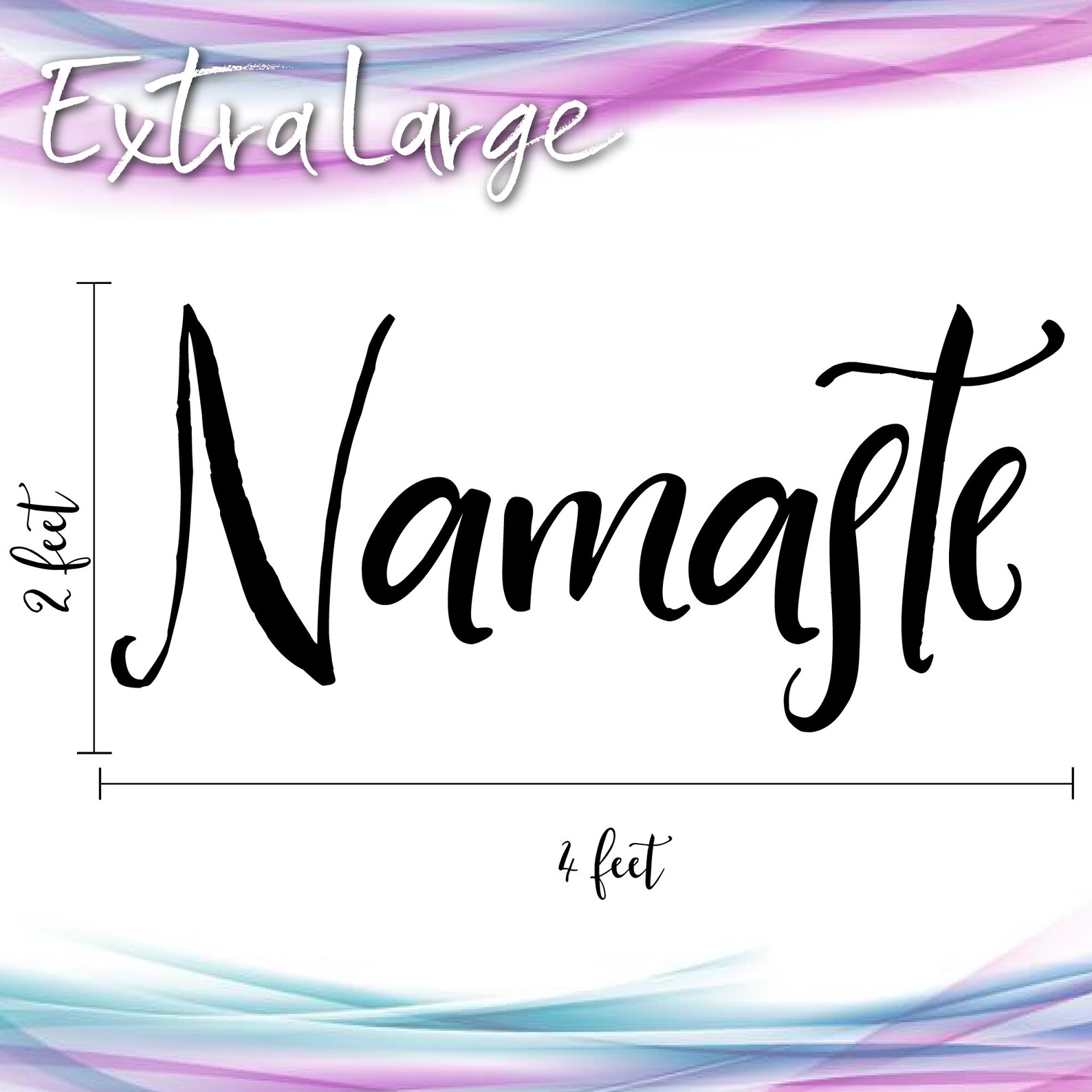 Large Yoga Wall Decal Big Namaste Wall Sticker Huge | Etsy