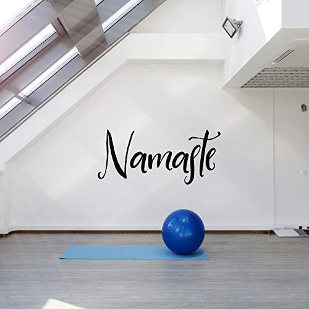 Large Yoga Wall Decal Big Namaste Wall Sticker Huge Lettering 2 Ft X 4 ...