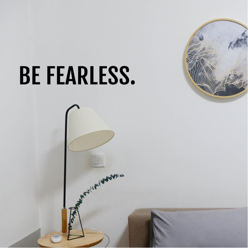 Be Fearless Inspirational Decal Wall Stickers Motivational - Etsy
