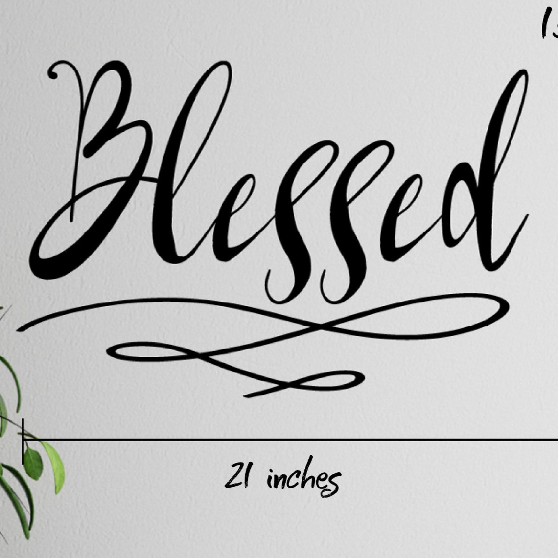 Blessed Wall Sticker Home Decor Wall Decal Large 21 X 13 - Etsy