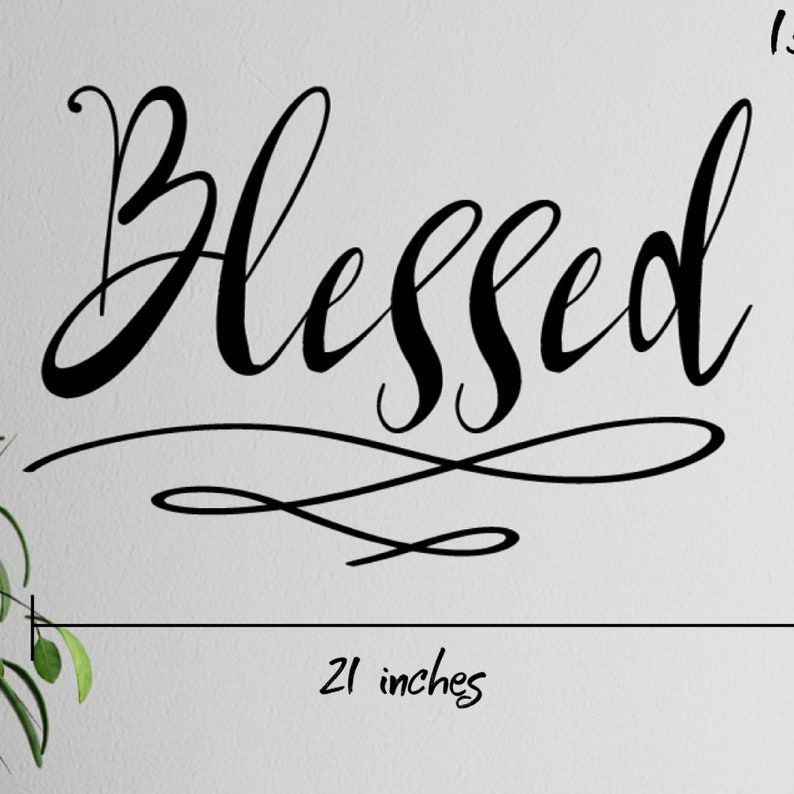 Blessed Wall Sticker Home Decor Wall Decal Large 21 X 13 - Etsy