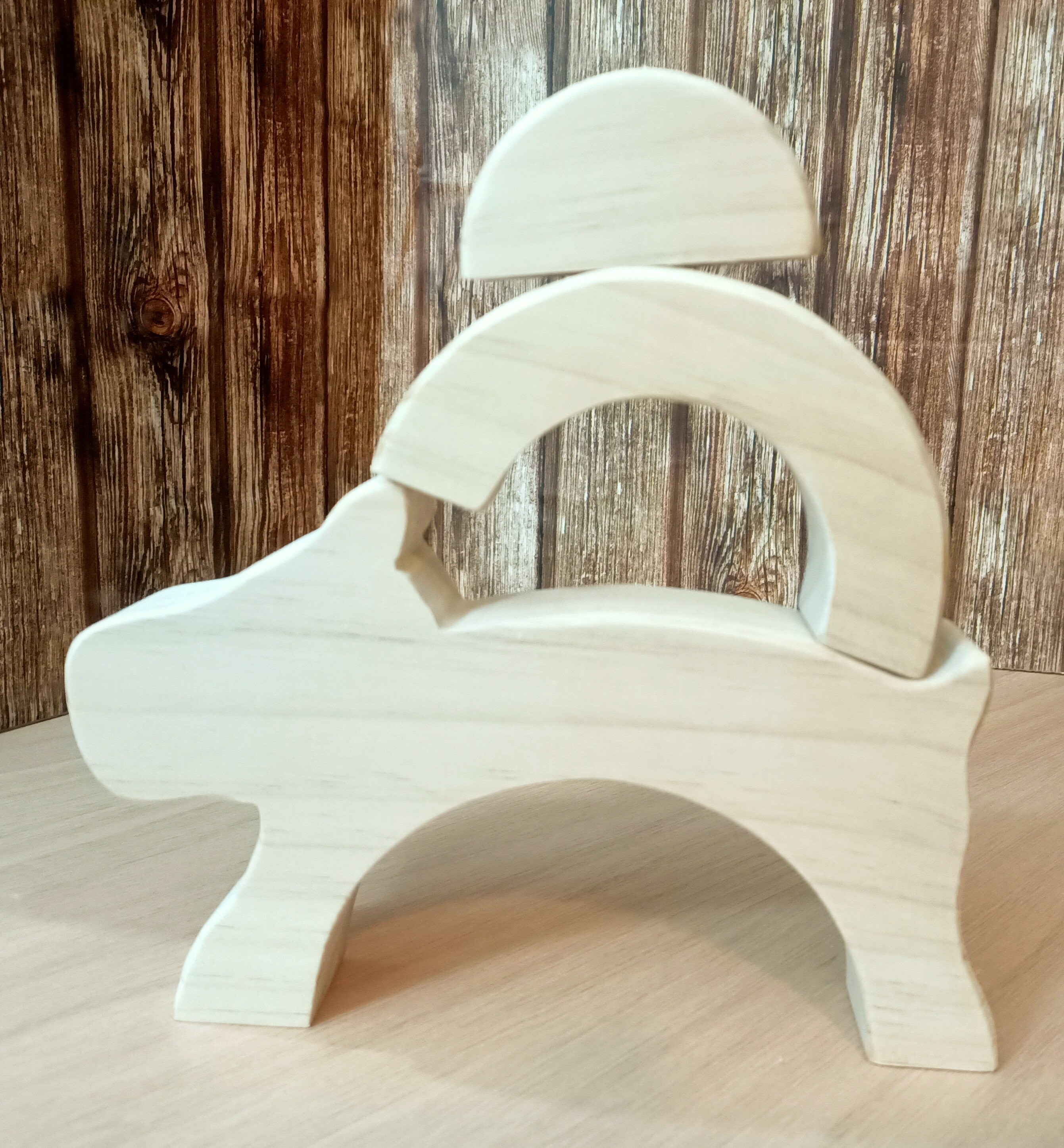 PDF Download Template for 3 Piece Hippopotamus Rainbow Stacker Wooden ...