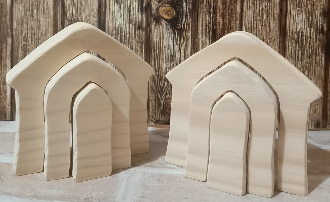 PDF Download Template for 3 Piece House Shaped Stacker Wooden Toy ...