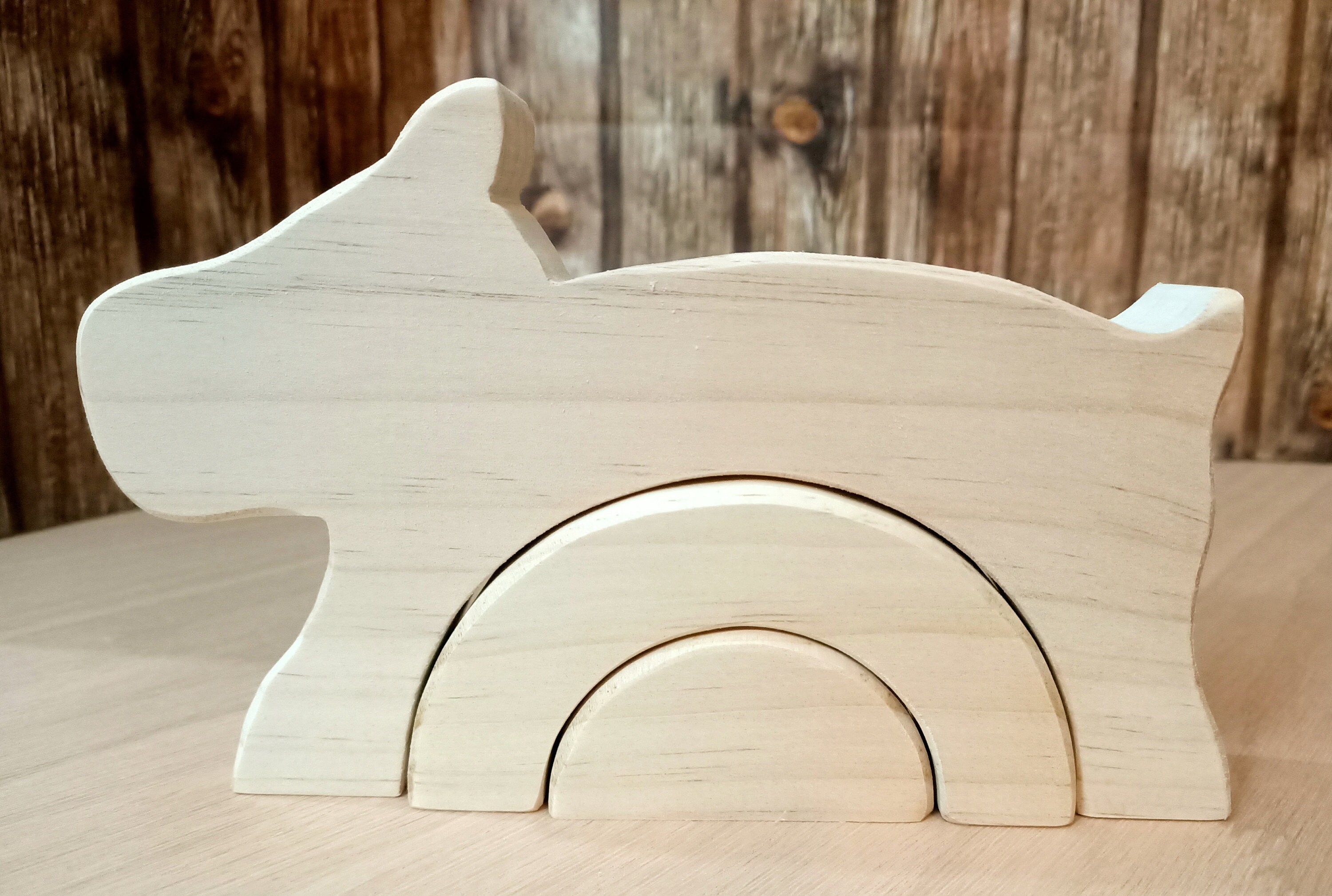 PDF Download Template for 3 Piece Hippopotamus Rainbow Stacker Wooden ...