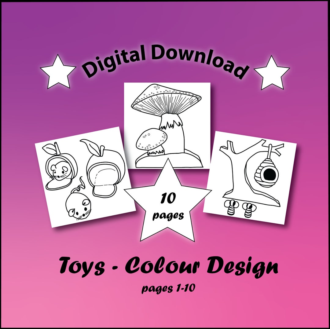 Toys Colouring Pages Downloadable Colour Design Bold Simple for Adults ...