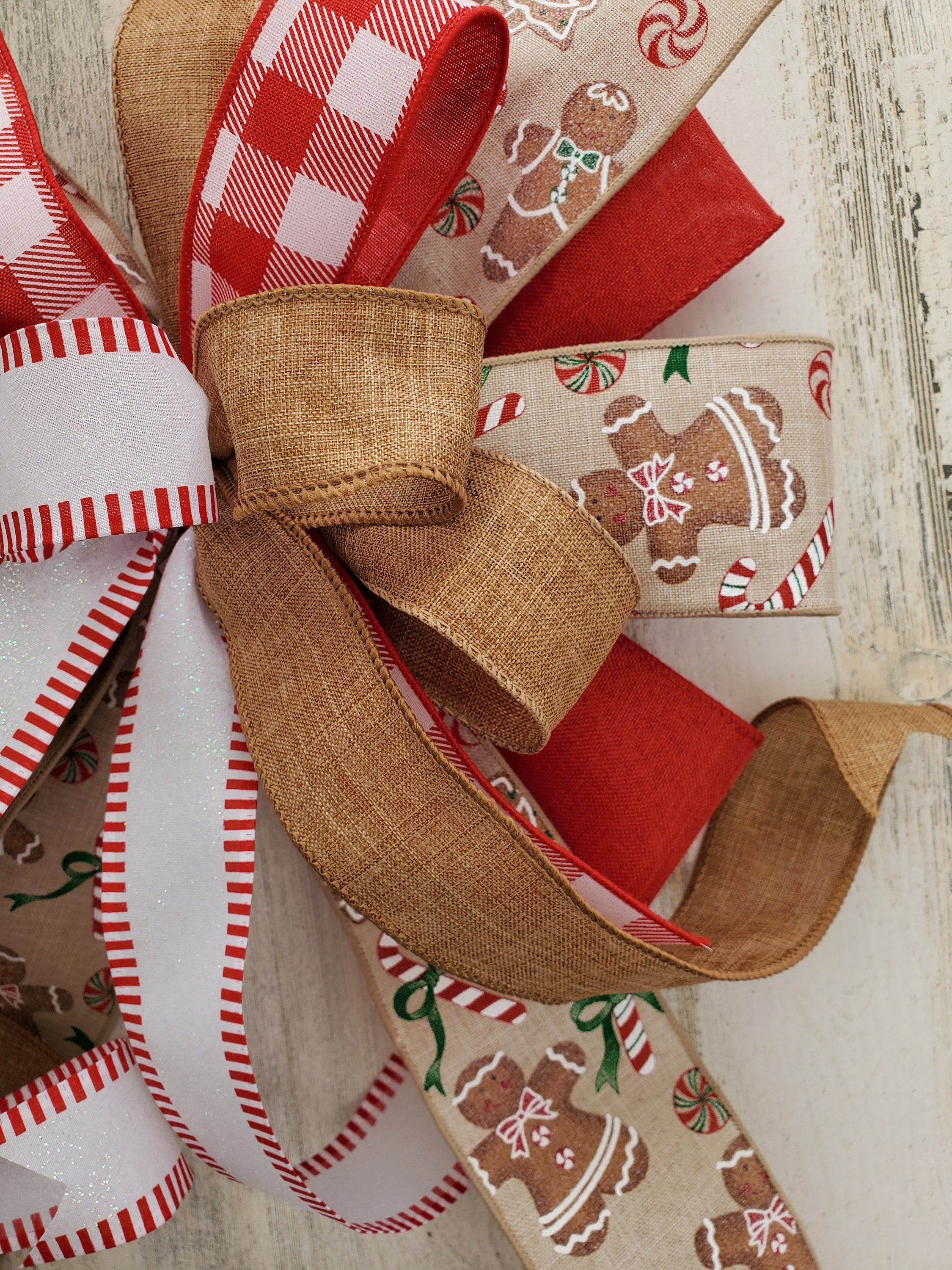 Christmas Gingerbread Man Bow Christmas Lantern Bow - Etsy