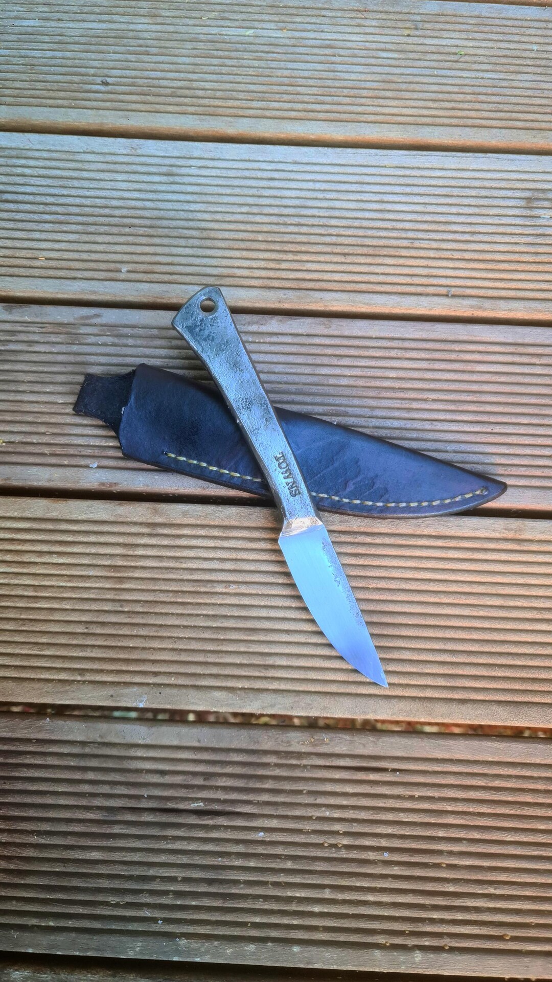 Hand Forged Integral Utility Knife and Sheath - Etsy