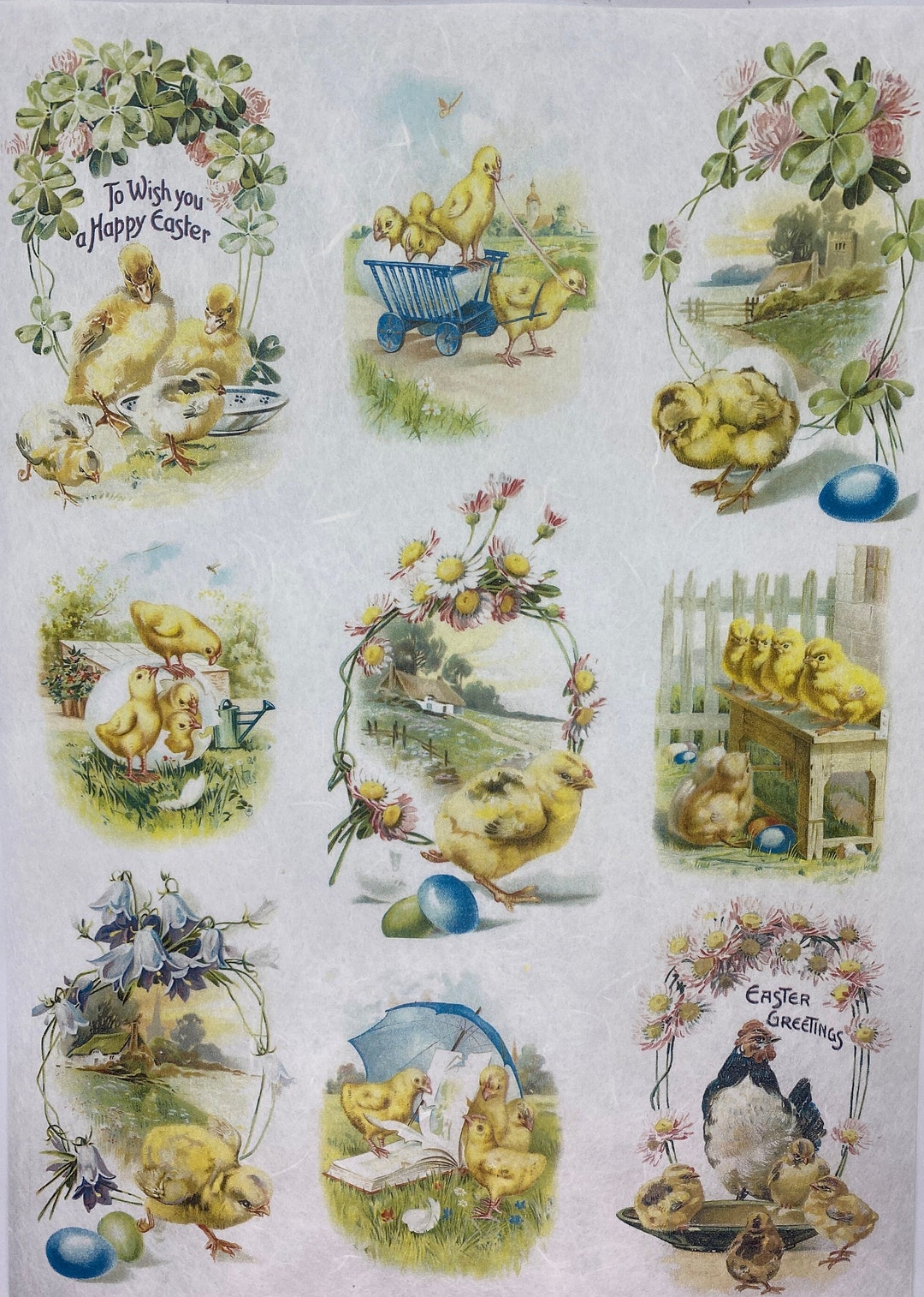 ITD Collection Rice Paper for Decoupage, Easter Bunny, Easter Egg ...