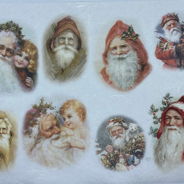 Vintage Santa Rice Paper - Etsy