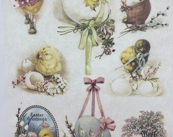 ITD Collection Rice Paper for Decoupage, Easter Bunny, Easter Egg ...