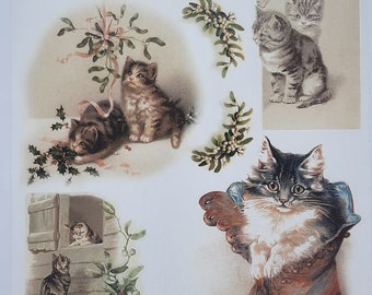 Decoupage Paper Cats - Etsy