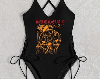 Black Metal Bathing Suit - Etsy