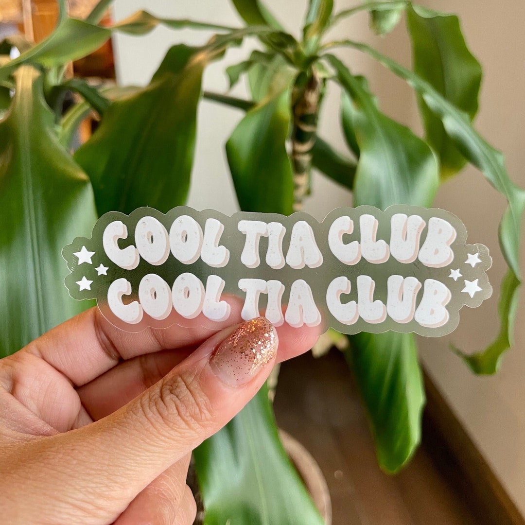 Cool Tia Club Vinyl Glossy Sticker Dishwasher/waterproof, Aunt, Boy ...