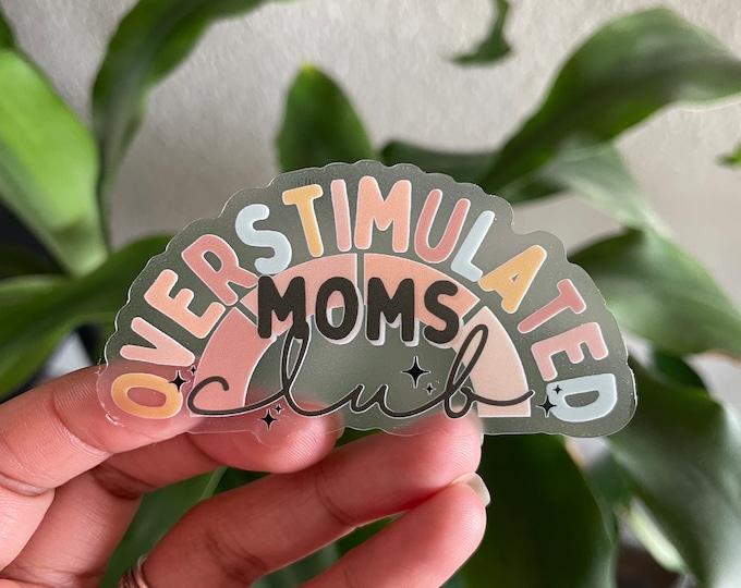 Overstimulated Mom’s Club Vinyl Decal | Motherhood | Bumper Laptop ...