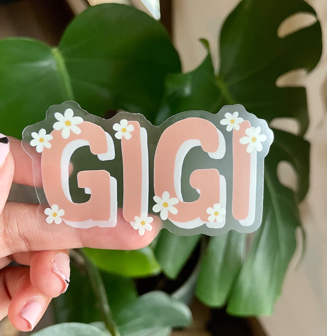 Gigi Clear Matte Sticker Dishwasher/waterproof, Nana, Grandma, for ...