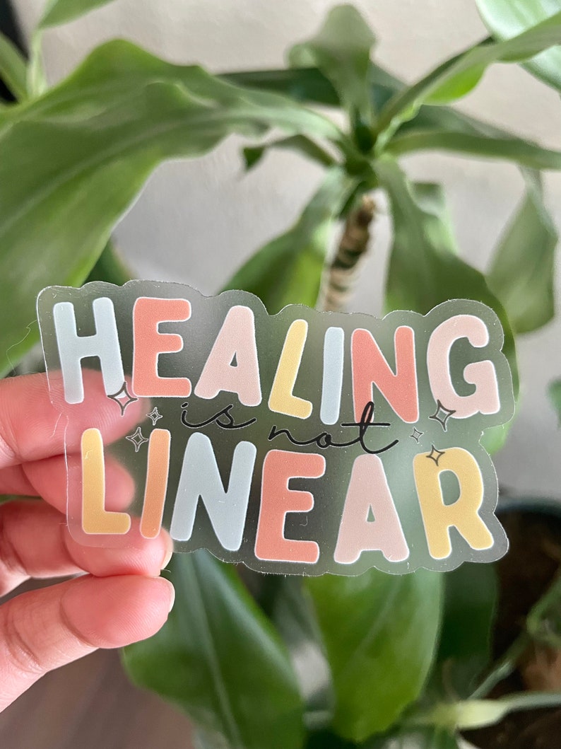 Healing is Not Linear Mental Health Clear Matte Sticker - Etsy