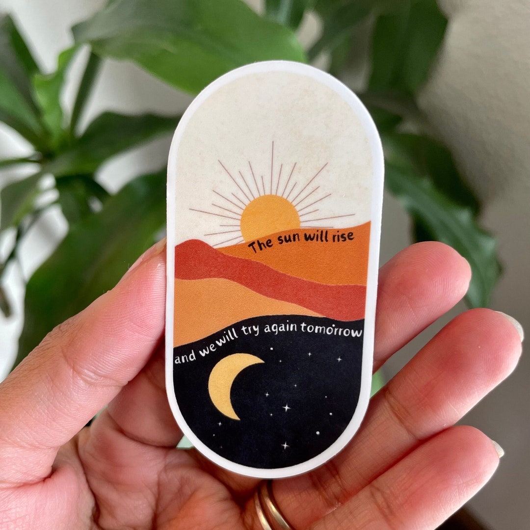 Try Again Tomorrow Matte Sticker Dishwasher/waterproof, Mental Health ...