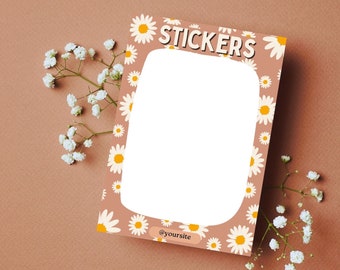 Sticker Backing Card Template, Canva Template, Small Business Supplies ...