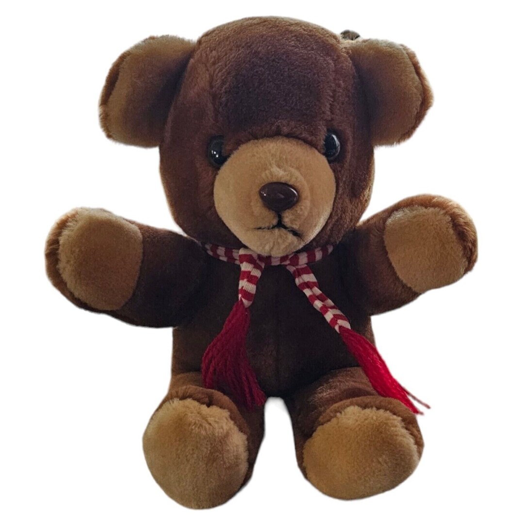 Vintage 1990 World of Smile Teddy Bear Plush Stuffed Animal Brown ...