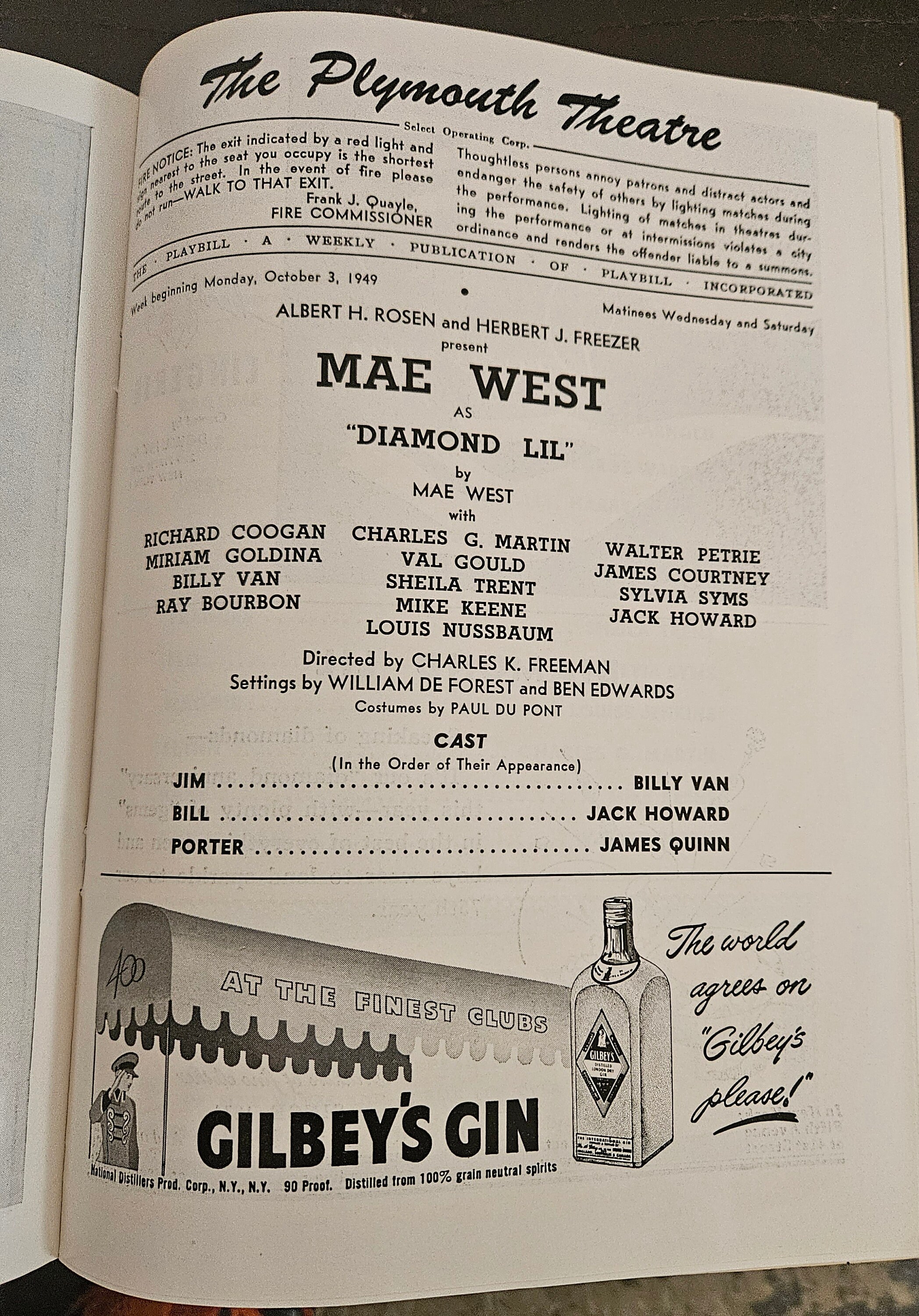 Mae West "diamond Lil". Vintage Playbill - Etsy