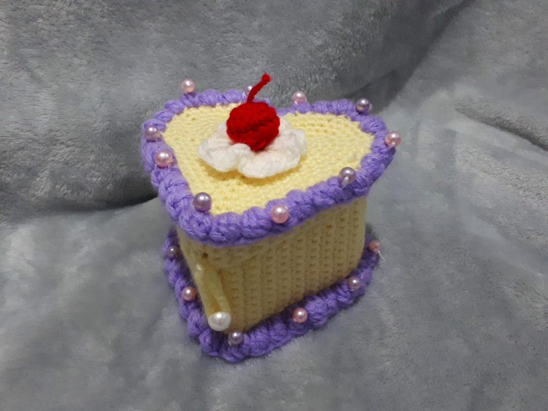 Heart-shaped Cake Trinket Box Yellow - Etsy