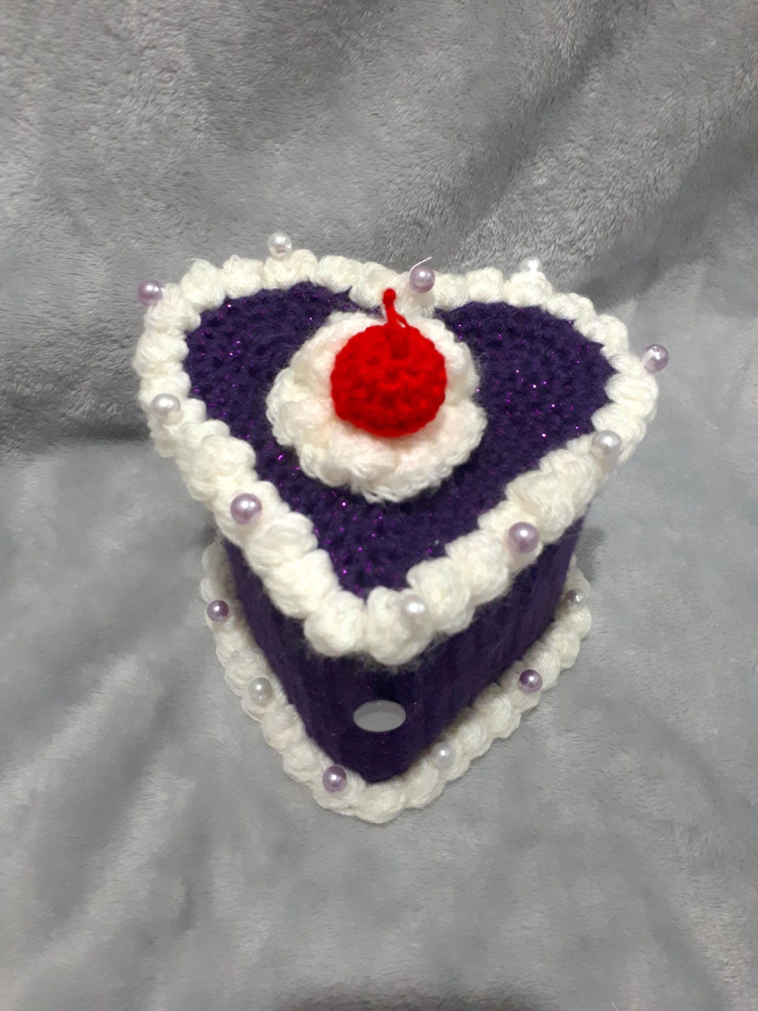 Heart-shaped Cake Trinket Box Purple - Etsy