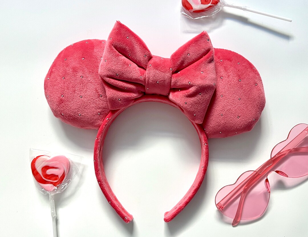Hot Pink Velvet Ears, Pink Velvet Ears, Pink Park Ears, Pink ...