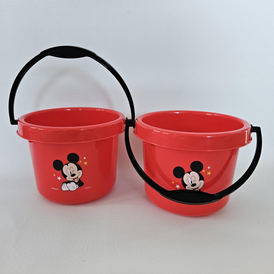 Red Mickey Sand Buckets Set of 2 New - Etsy