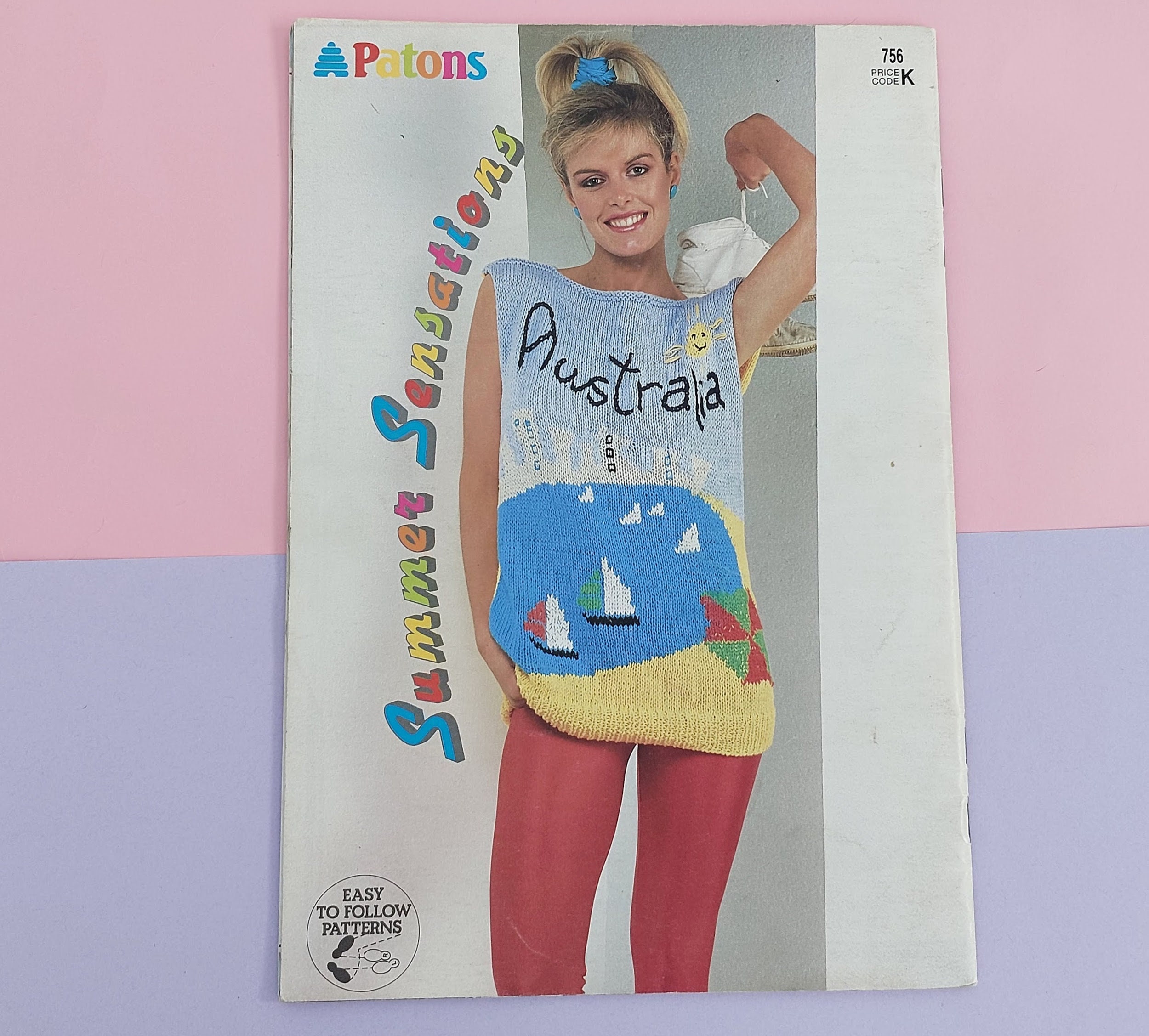Summer Sensations Knitting Patterns, Patons Easy to Follow Book 756 ...