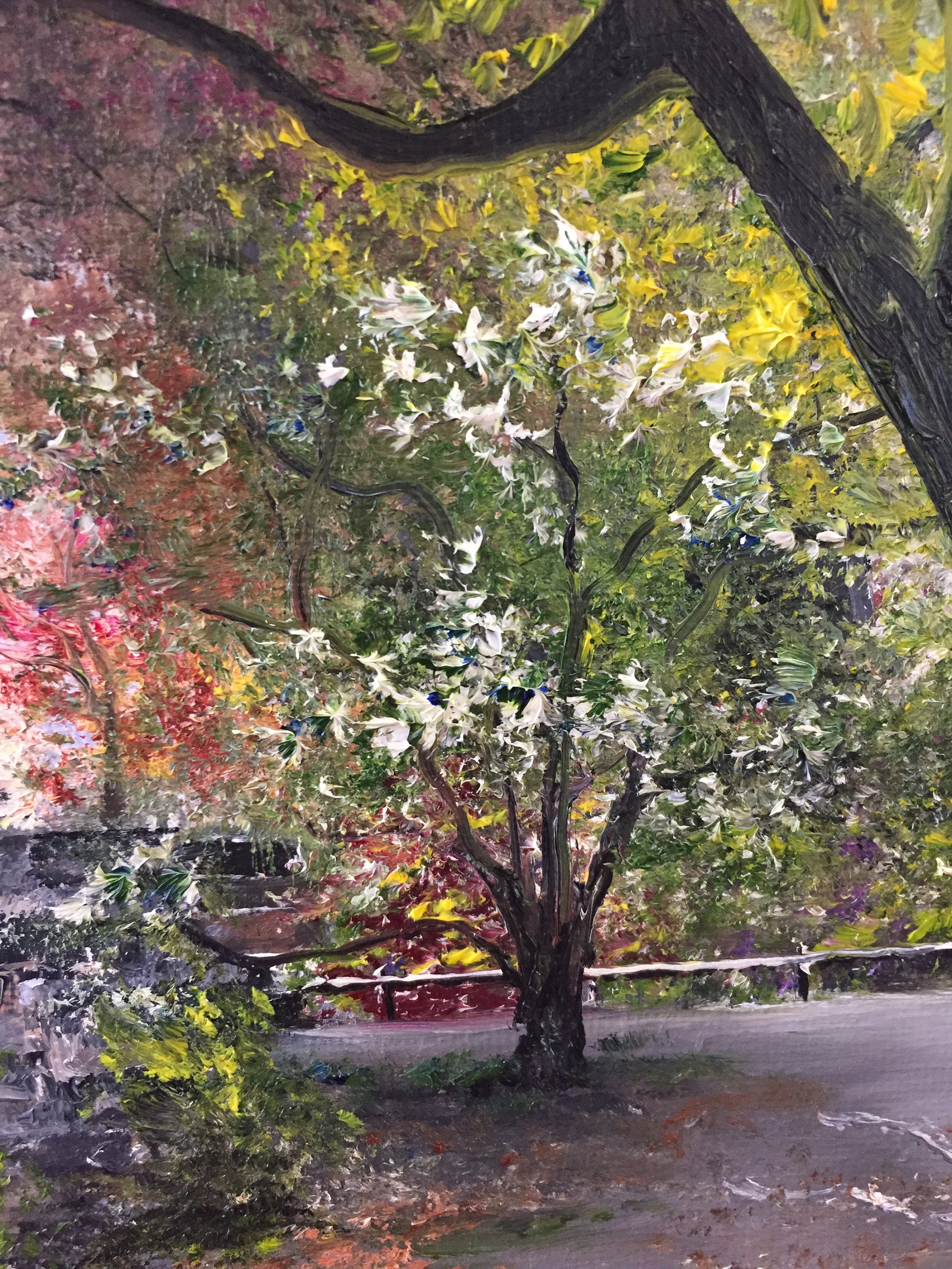 Judaic Original Scenic Oil Painting on Canvas of Rabbi Praying Tashlich ...