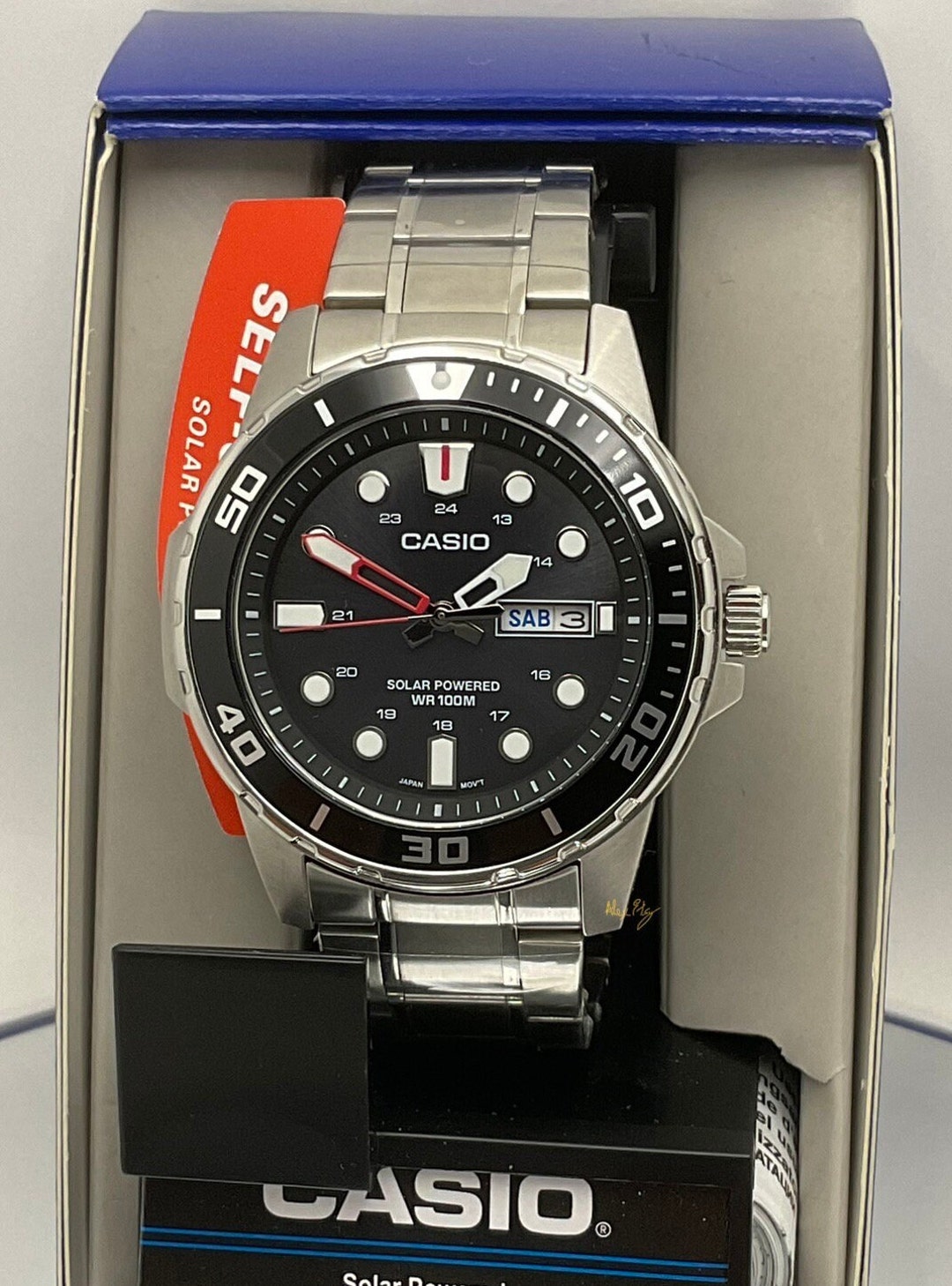 CASIO SOLAR MTP-S110-1AV Mens Solar Power Watch Day/date - Etsy