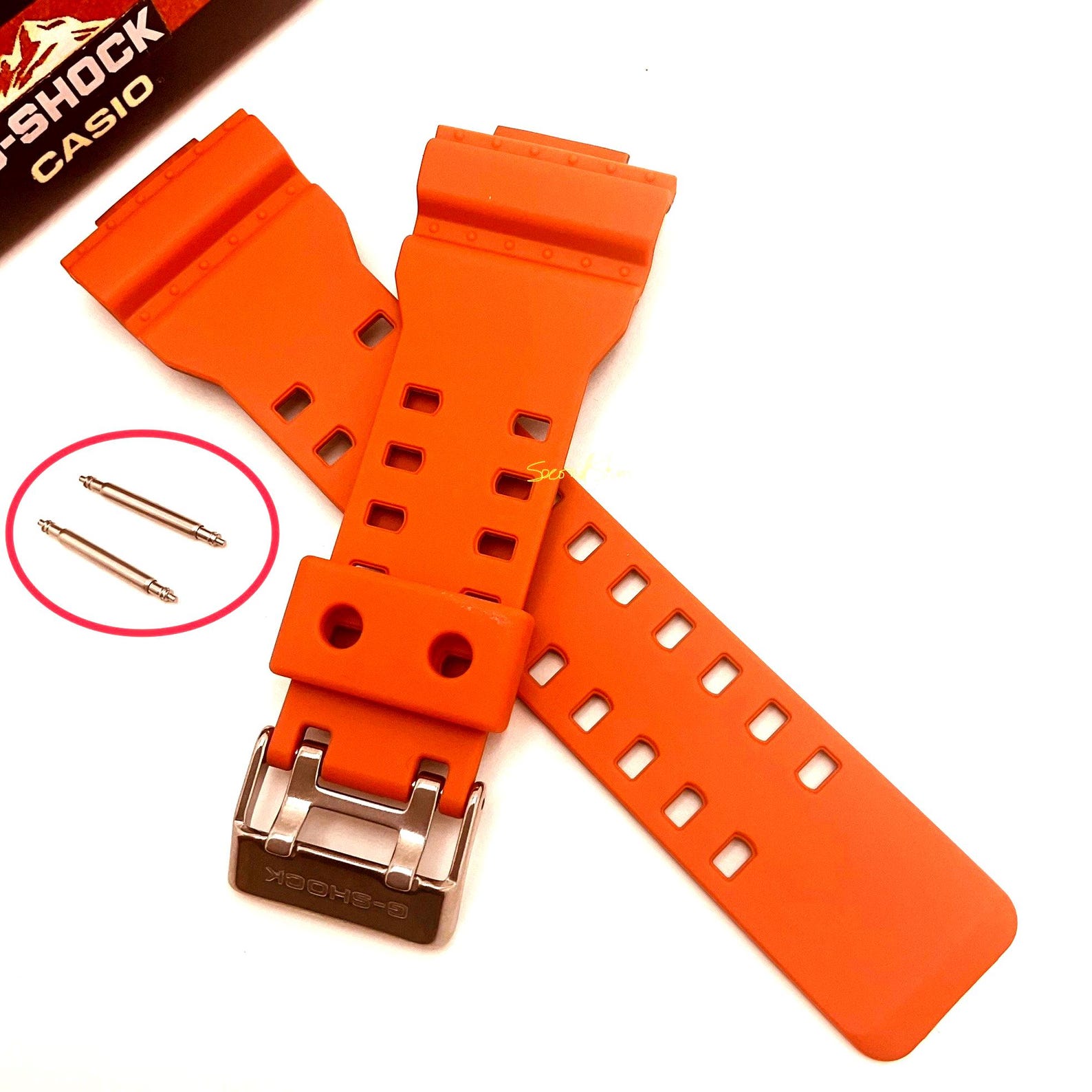New Casio G-shock Military Orange Resin Watch BAND GA100L-4A GA100L ...