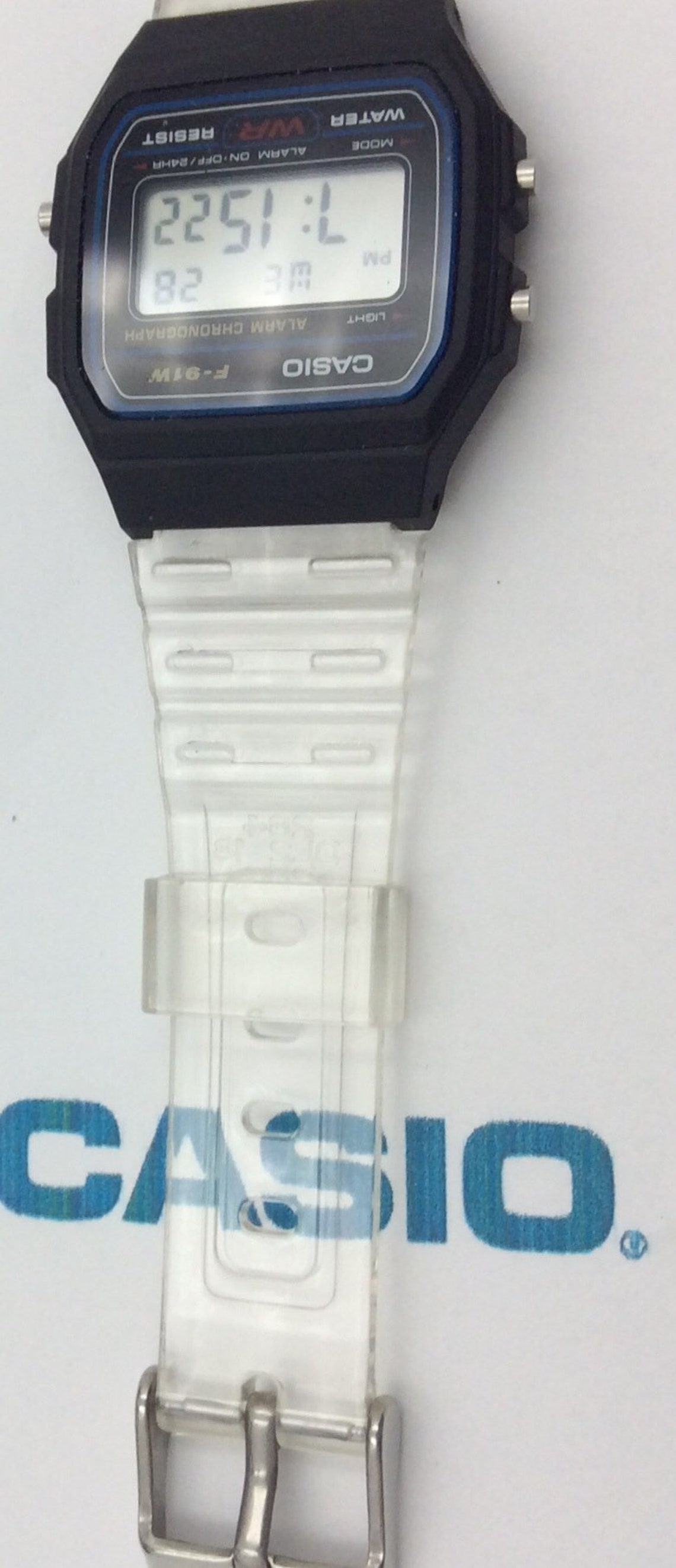 New Casio F91W Digital Watch Custom Clear Jelly Resin Band - Etsy