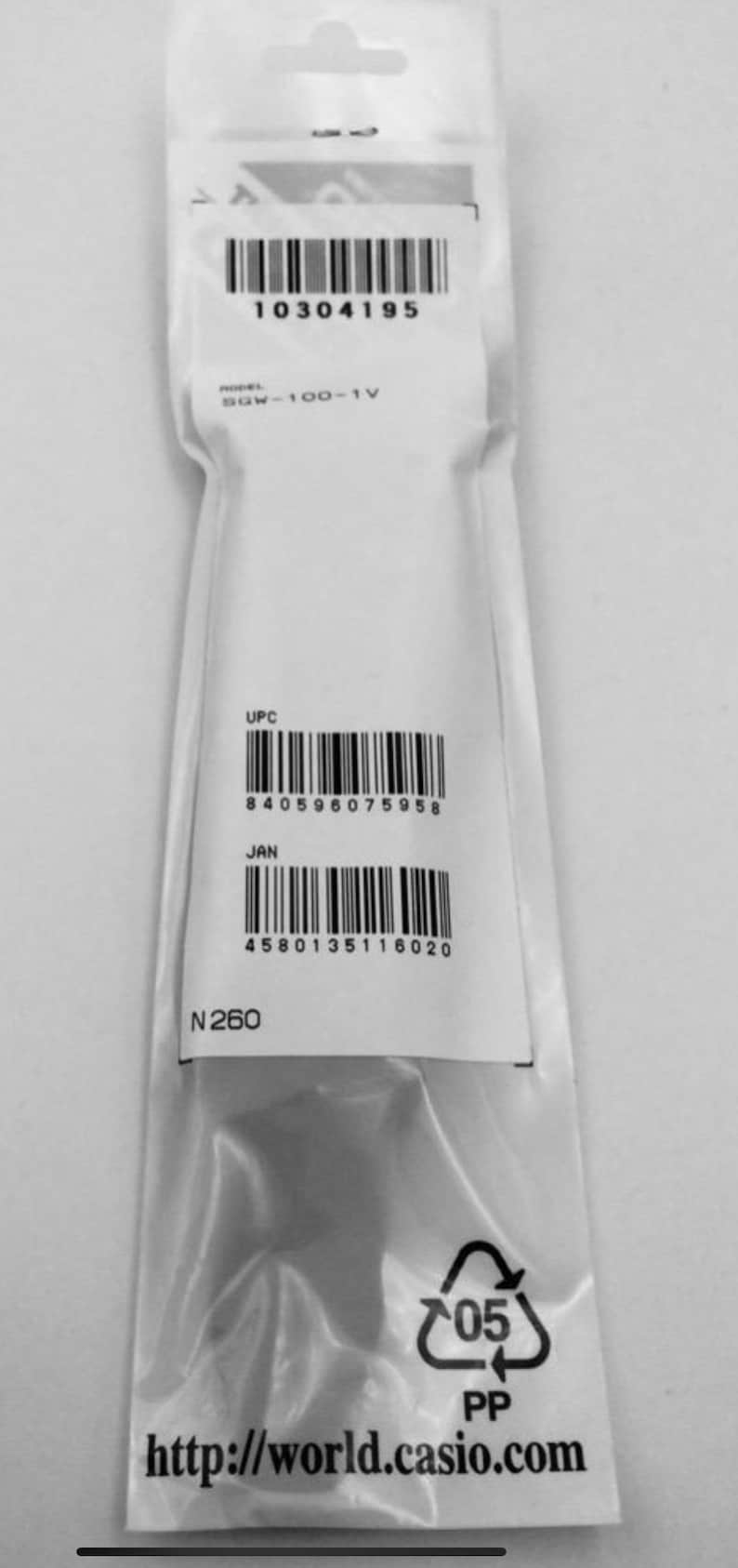 Genuine Casio Watch Band for Twin Sensor SGW100 SGW-100-1V Black Rubber ...
