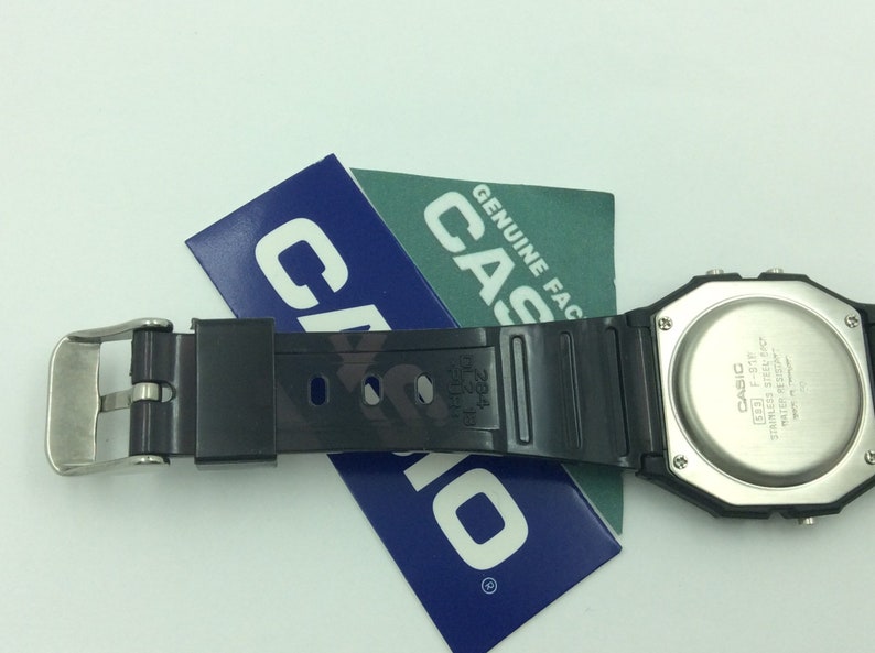 New Casio F91W Digital Watch, Custom Black Transparent Clear Jelly ...