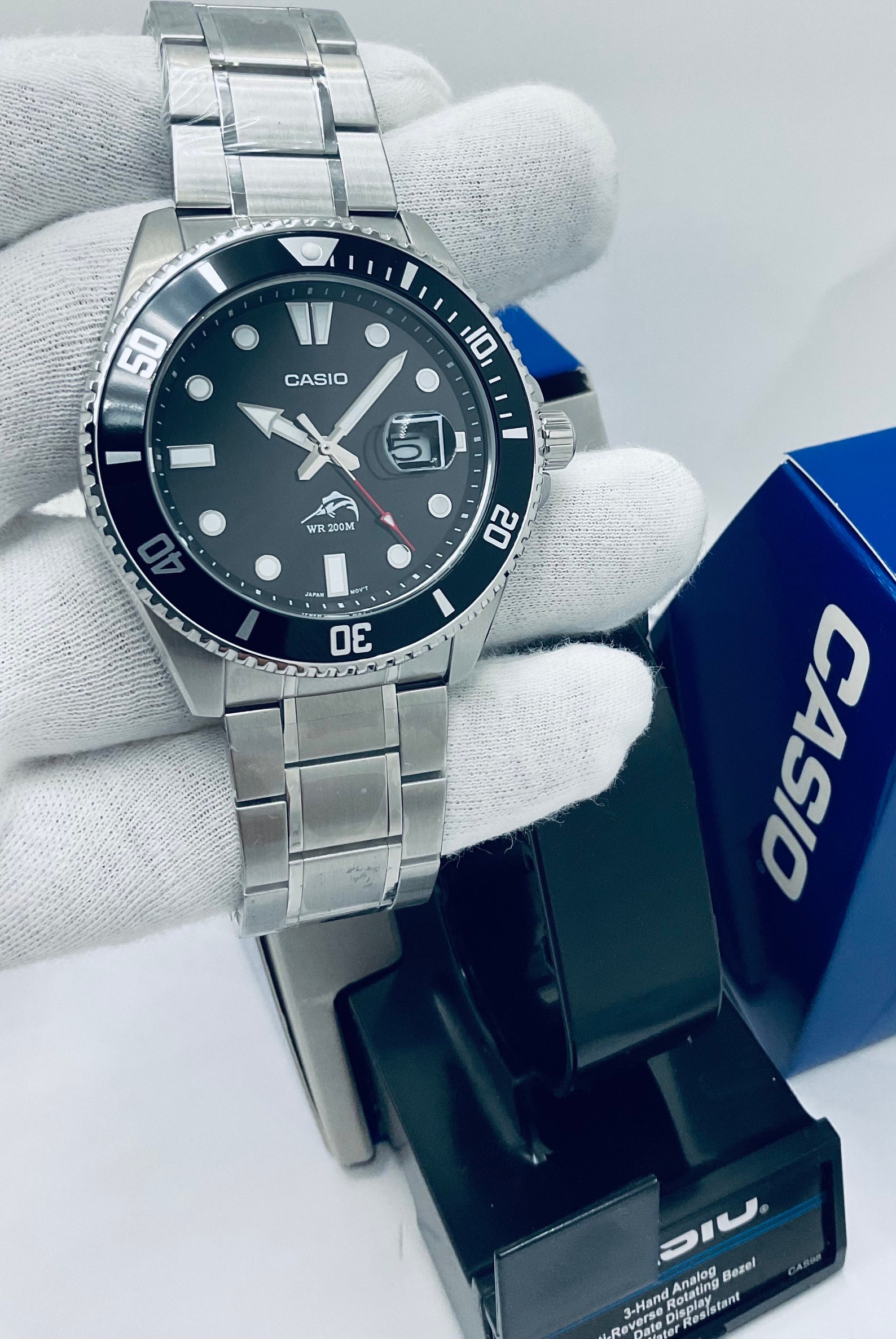 Casio MDV106-1AV, Duro, Custom Magnifier Window, S/steel Watch, 200 ...