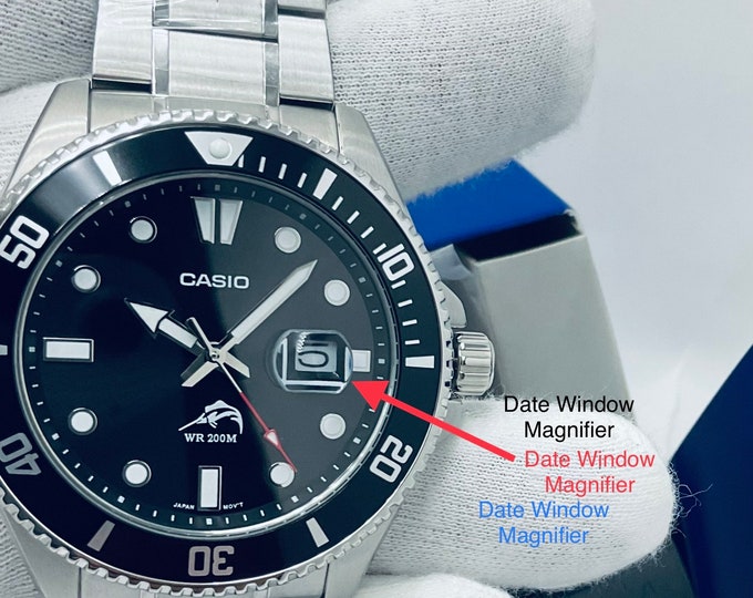 Casio MDV106-1AV, Duro, Custom Magnifier Window, S/steel Watch, 200 ...