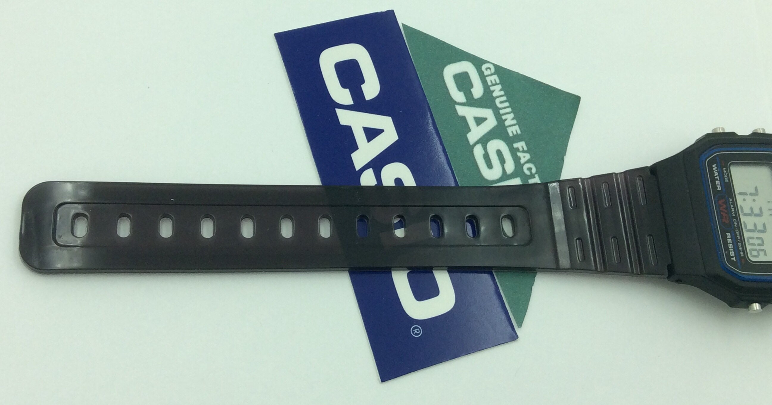 New Casio F91W Digital Watch, Custom Black Transparent Clear Jelly ...