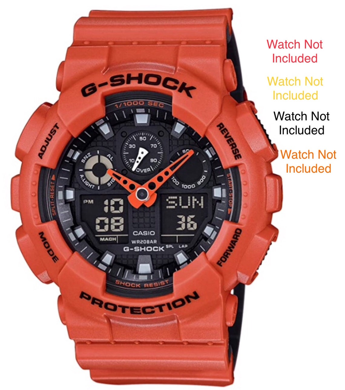 New Casio G-shock Military Orange Resin Watch BAND GA100L-4A GA100L ...