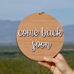 Unique welcome Sign / come Back Soon - Etsy