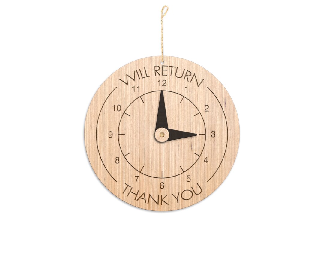 Be Back Soon Sign / returning At Business Sign / stepping Out Sign ...