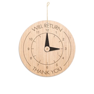 Be Back Soon Sign / returning At Business Sign / stepping Out Sign ...