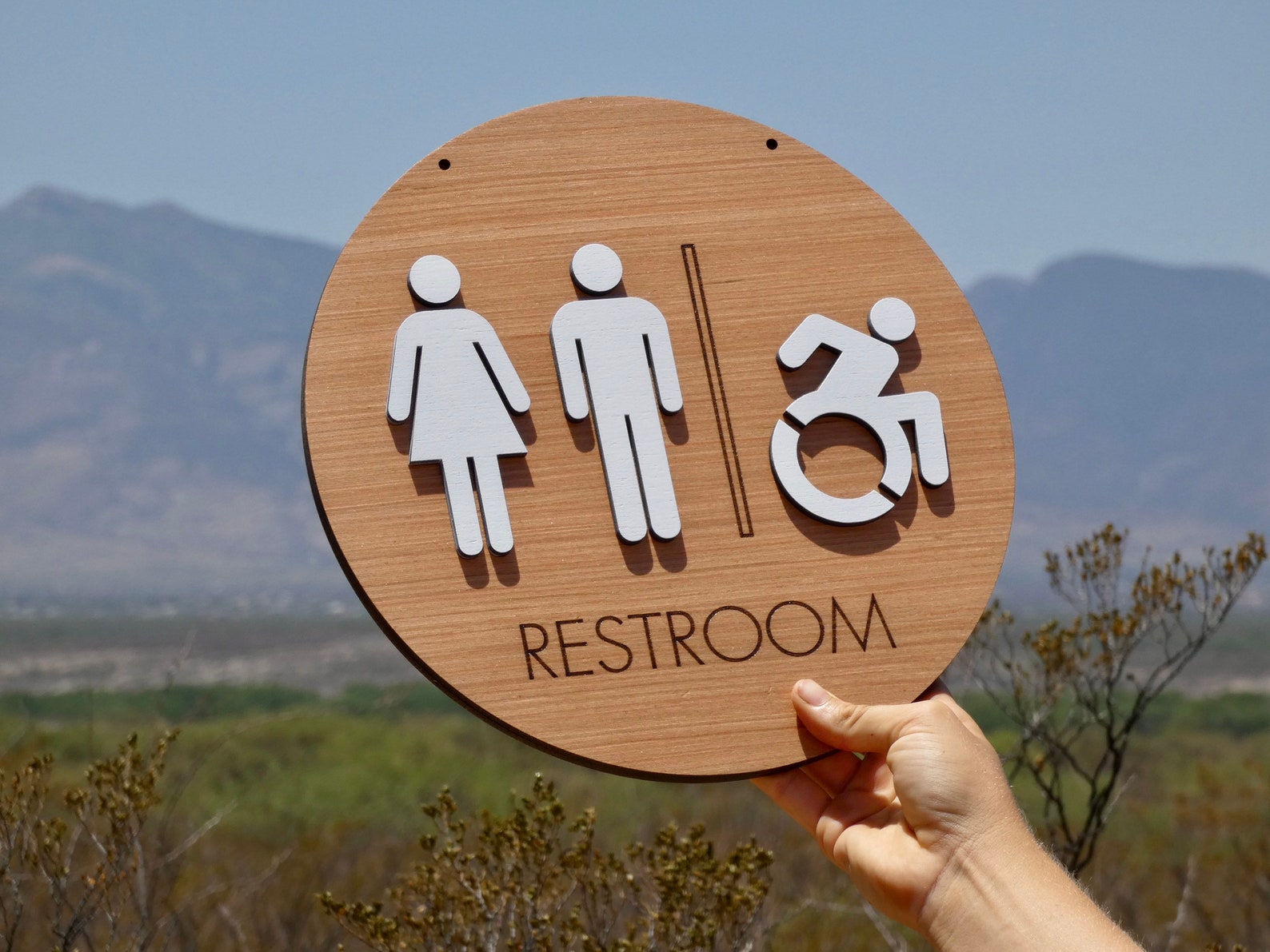 Gender Neutral Bathroom Sign / Gender Inclusive Sign / - Etsy