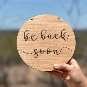 Wooden Be Back Soon Sign / Be Right Back Sign / Business Decor / Office ...